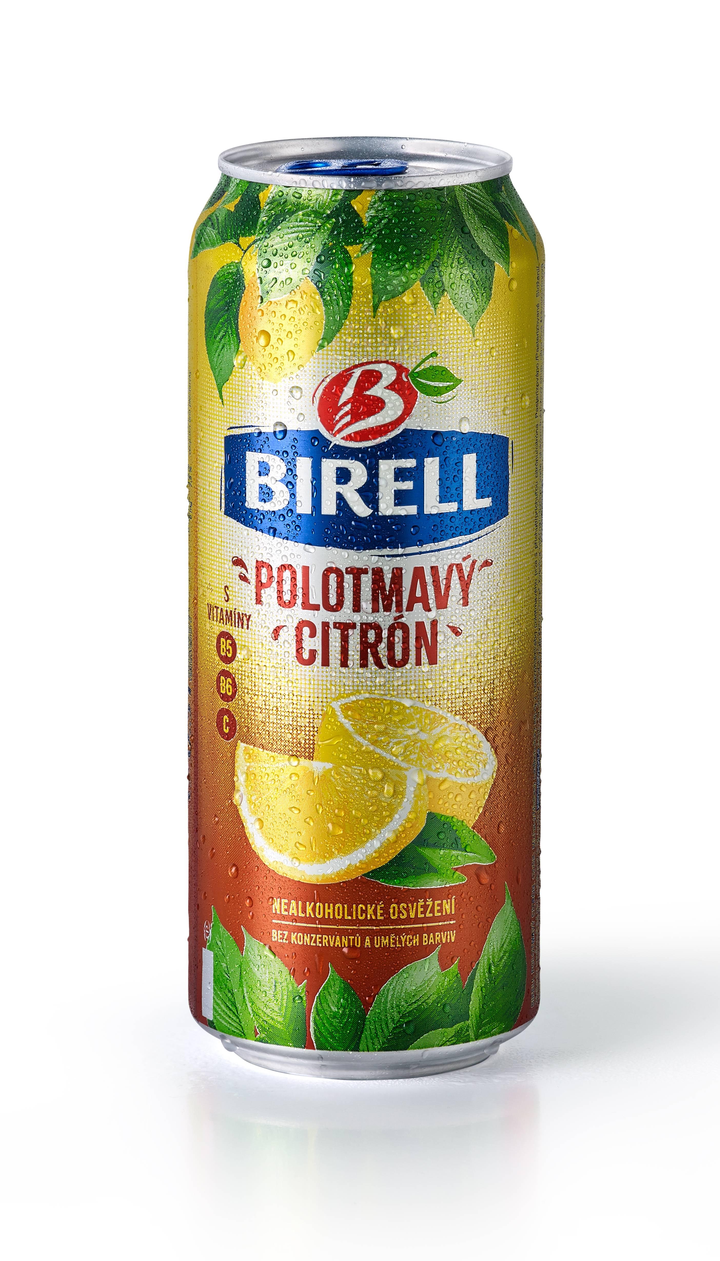 Radegast Birell Polotmavý Citron plech 0,5l | eshop.napojebrabec.cz